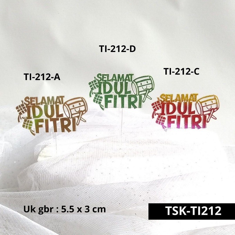 Jual TSK TI212 - Hiasan Tusukan Kue Cake Topper Idul Fitri Lebaran ...