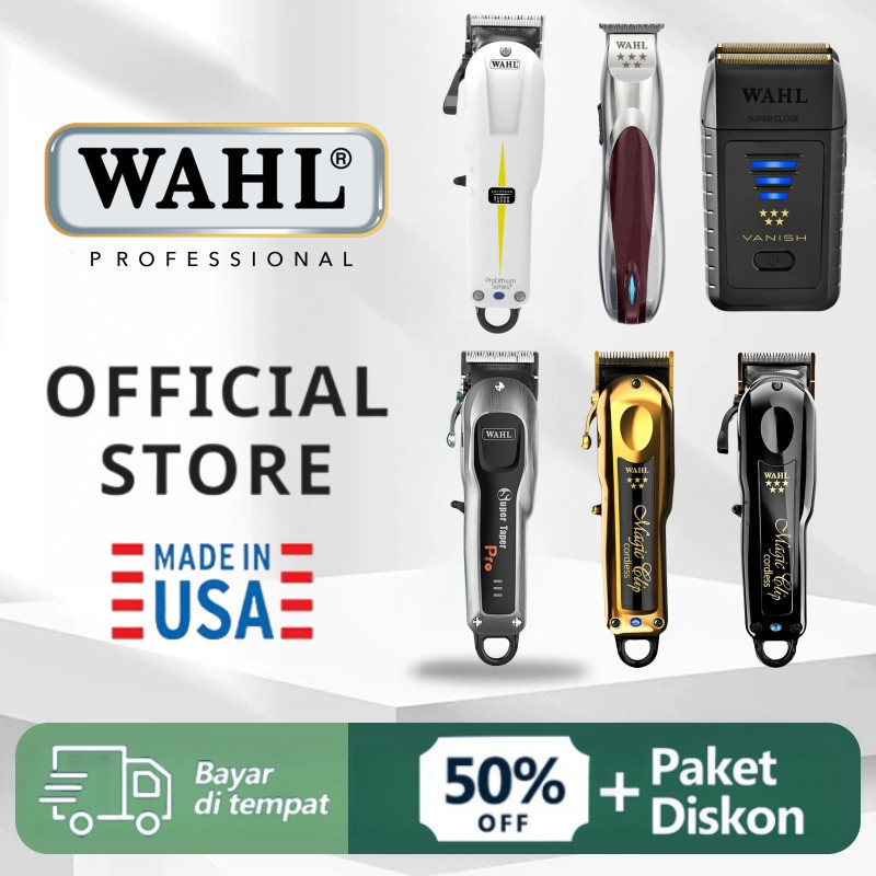 Jual Wahl Hair Clippers –Black Gold Magic Clip-Super Taper Pro-Align ...
