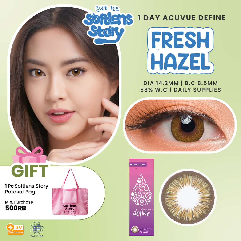 Jual [BEST SELLER] Acuvue Define Fresh Hazel Softlens Warna 5 Pasang ...
