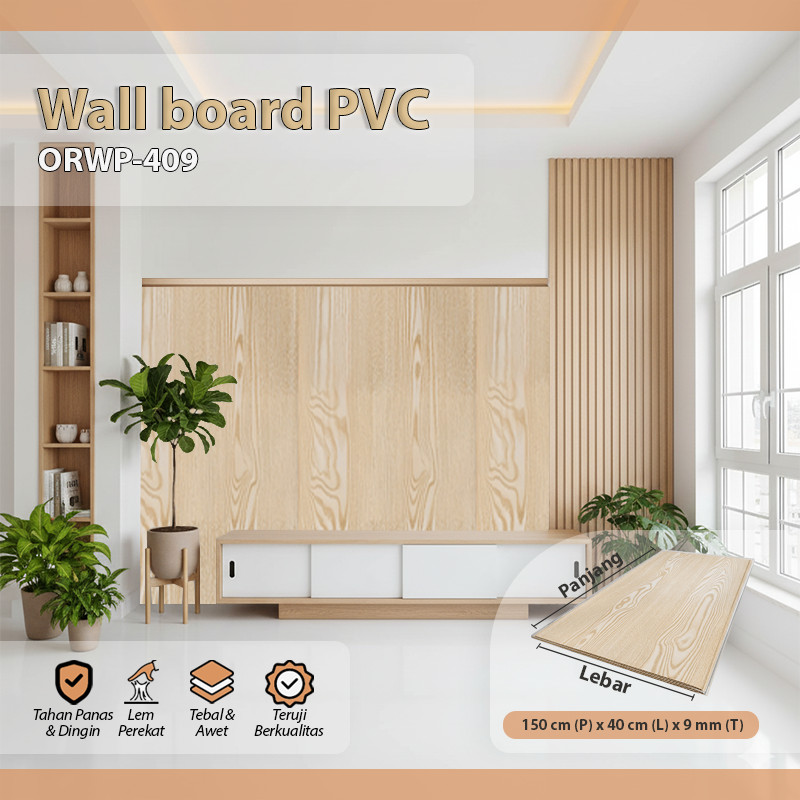 Jual Wallboard Pvc Ukuran 3m X 40cm - Wpc Wallboard Dekorasi Dinding ...