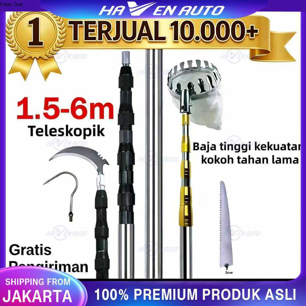 Jual [COD]6 in1 6M Tongkat Panjang Untuk Petik Buah metal fruit picker ...