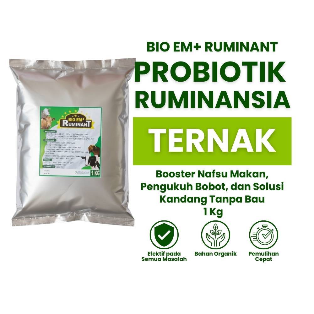 Jual Probiotik Serbuk Ternak BIO EM+ 1 Kg Ruminant - Probiotik Kambing ...