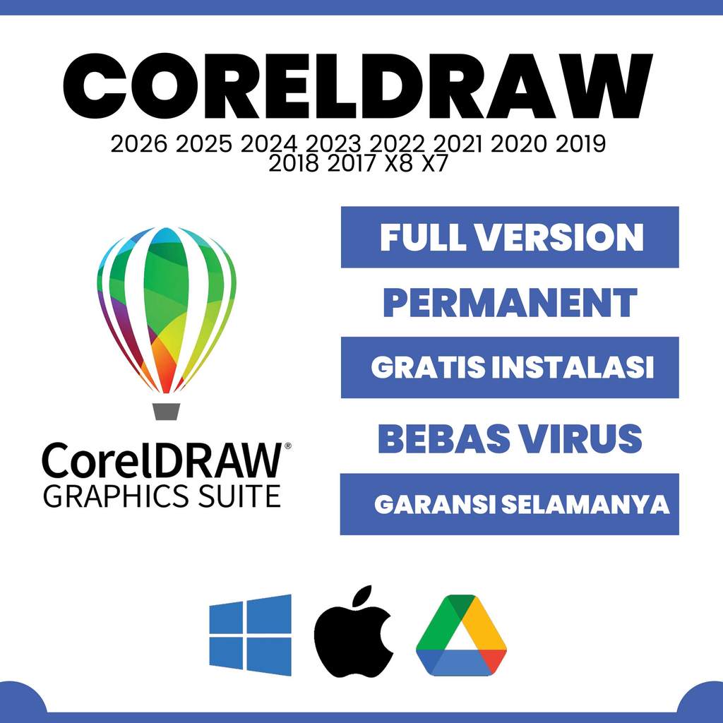 Jual CorelDRAW Graphics Suite 2025 2024 2023 2022 2021 2020 2019 2018 ...