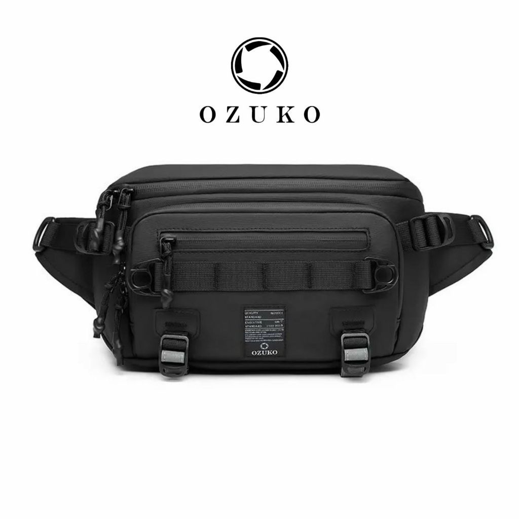 Jual OZUKO Waistbag #9655 - Tas Pinggang Pria | Shopee Indonesia