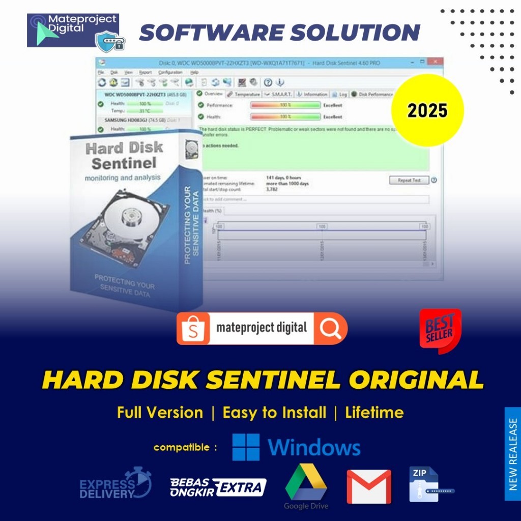 Jual Register Hard Disk Sentinel Pro 2025 ORIGINAL Lisensi Lifetime ...