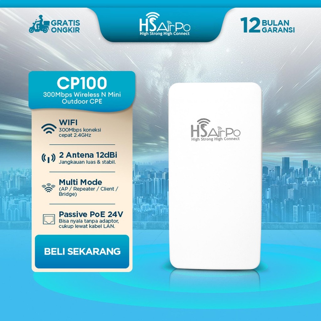 Jual HSAirPo CP100 Mini Access Point Wireless 300Mbps 2.4GHz Outdoor ...