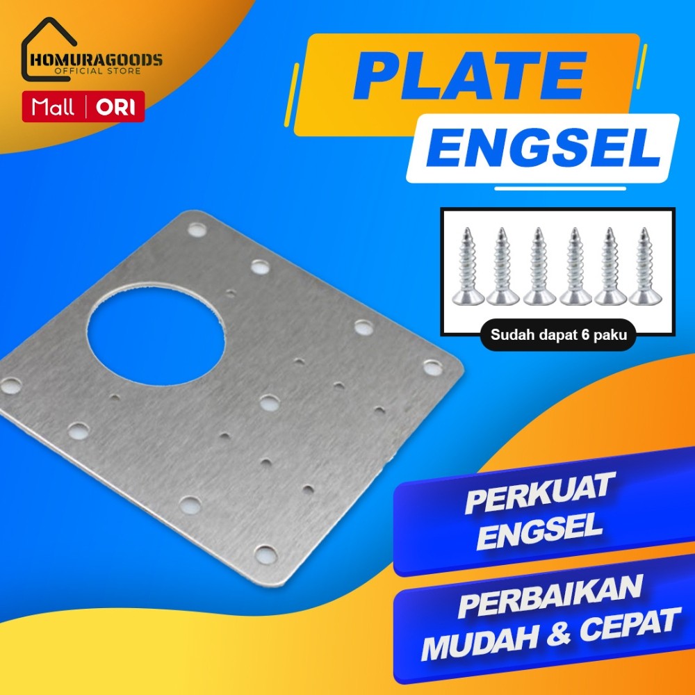 Jual HomuraGoods Plate Engsel Pintu Repair Bracket Kabinet Furniture ...