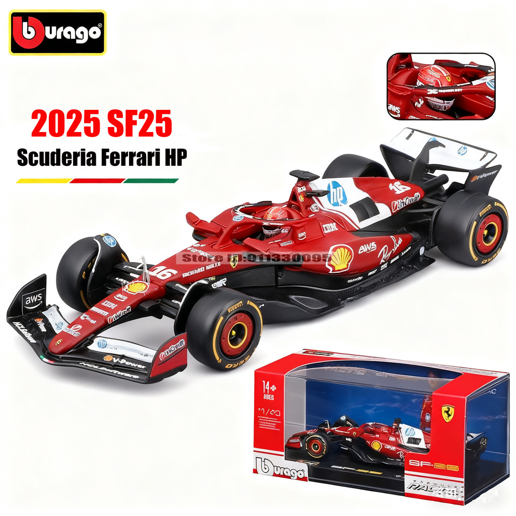 Jual Bburago 1:43 2025 F1 Scuderia Ferrari HP SF25 #16 Charles Leclerc ...
