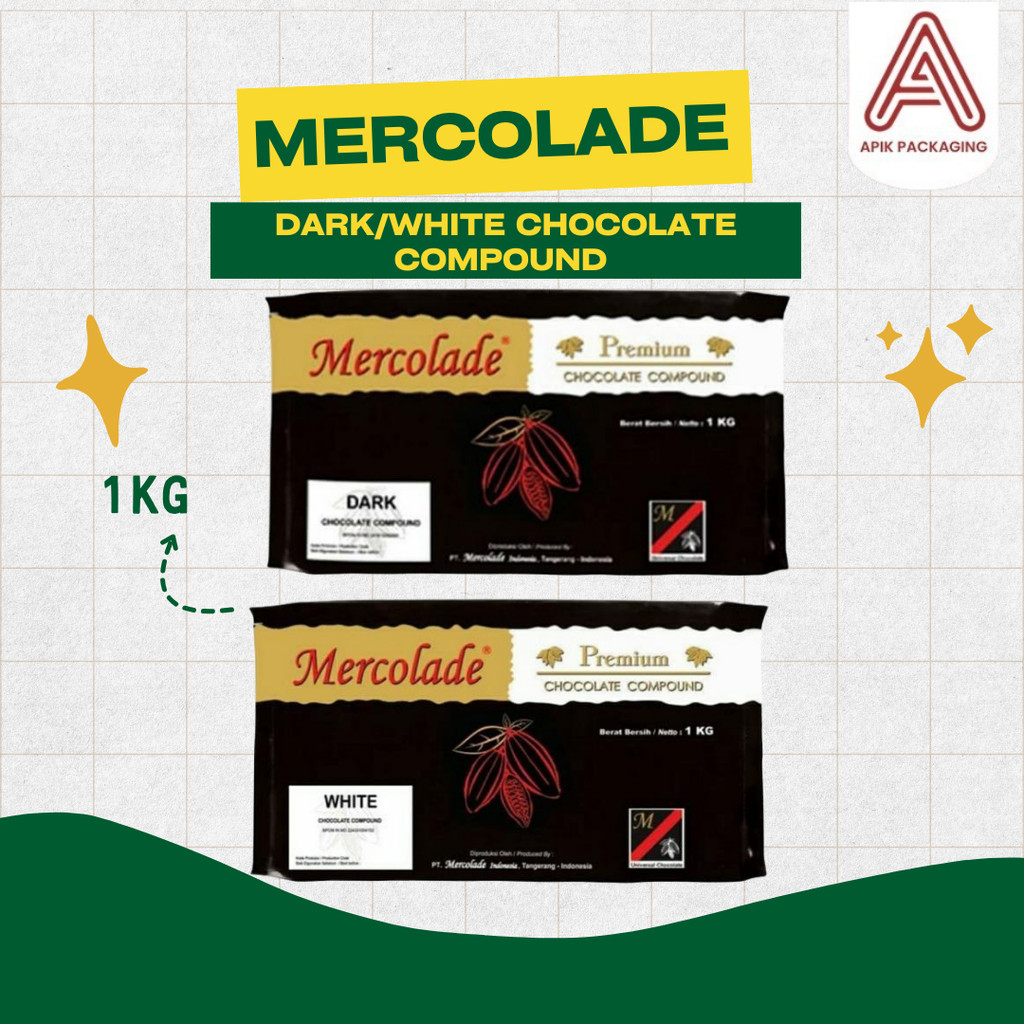 Jual Mercolade Chocolate Compound 1kg – Dark / White Choco Blok ...