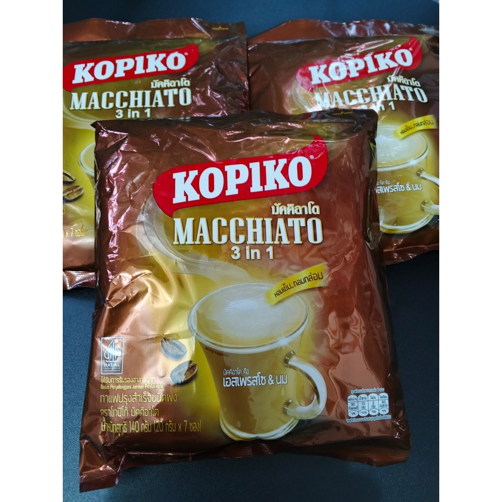 Jual Kopiko Macchiato Thai 1 Pack 7 sachet 20g – Kopi Instan Creamy ...