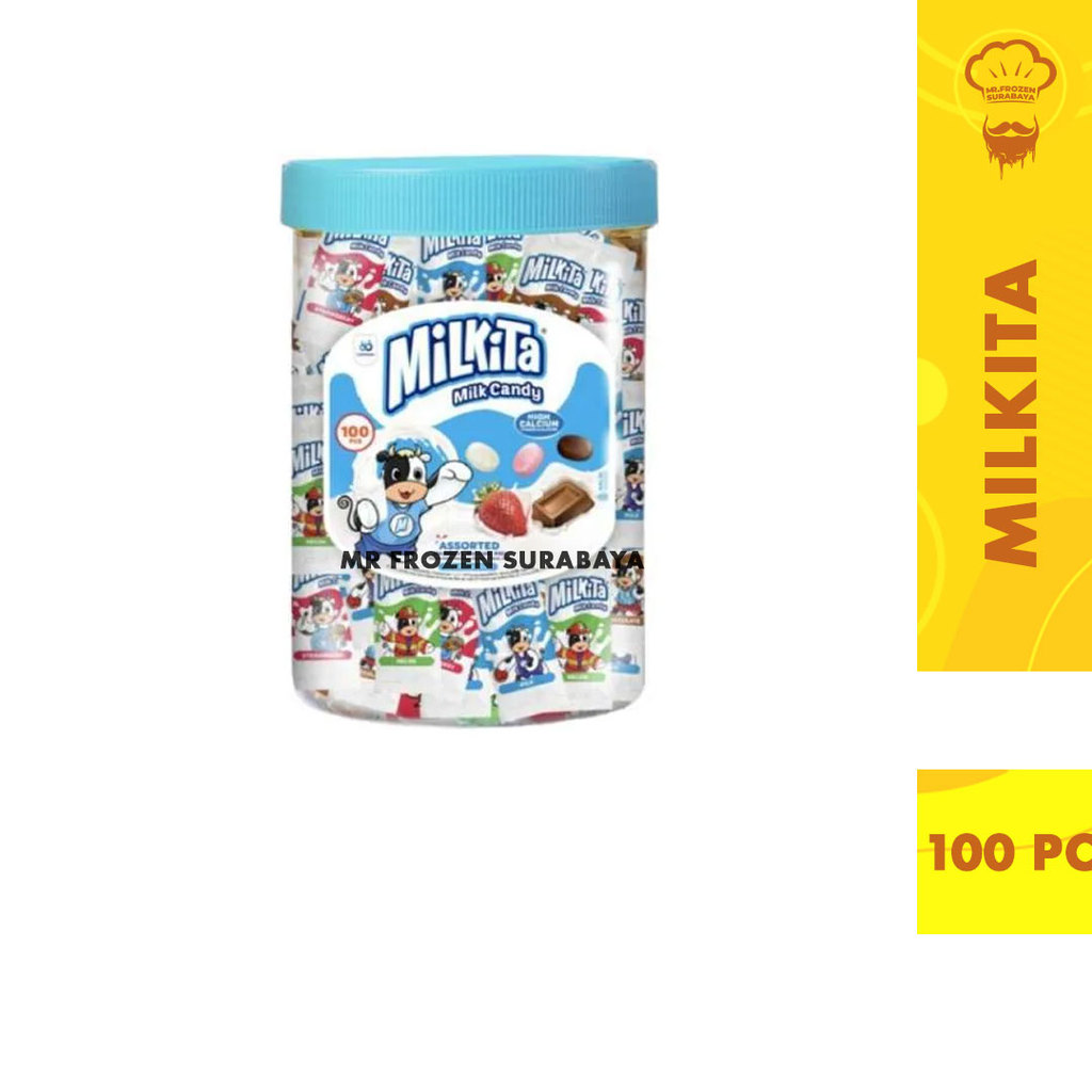 Jual Milkita Permen Susu Toples - Milk Candy Jar 1 Toples (Isi 100Pcs ...