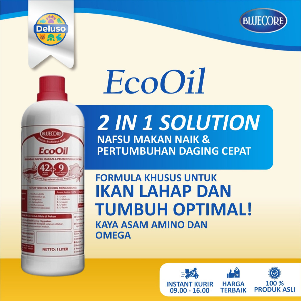 Jual NFSU - Bluecore Eco Oil Vitamin Suplemen Pakan Ikan Lele Nila ...