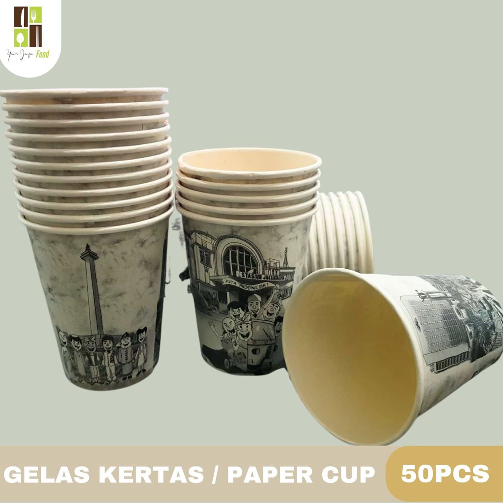 Jual Paper Cup - 50 PCS / Gelas Kertas / Cup Gelas Kertas / Cup Kraft ...