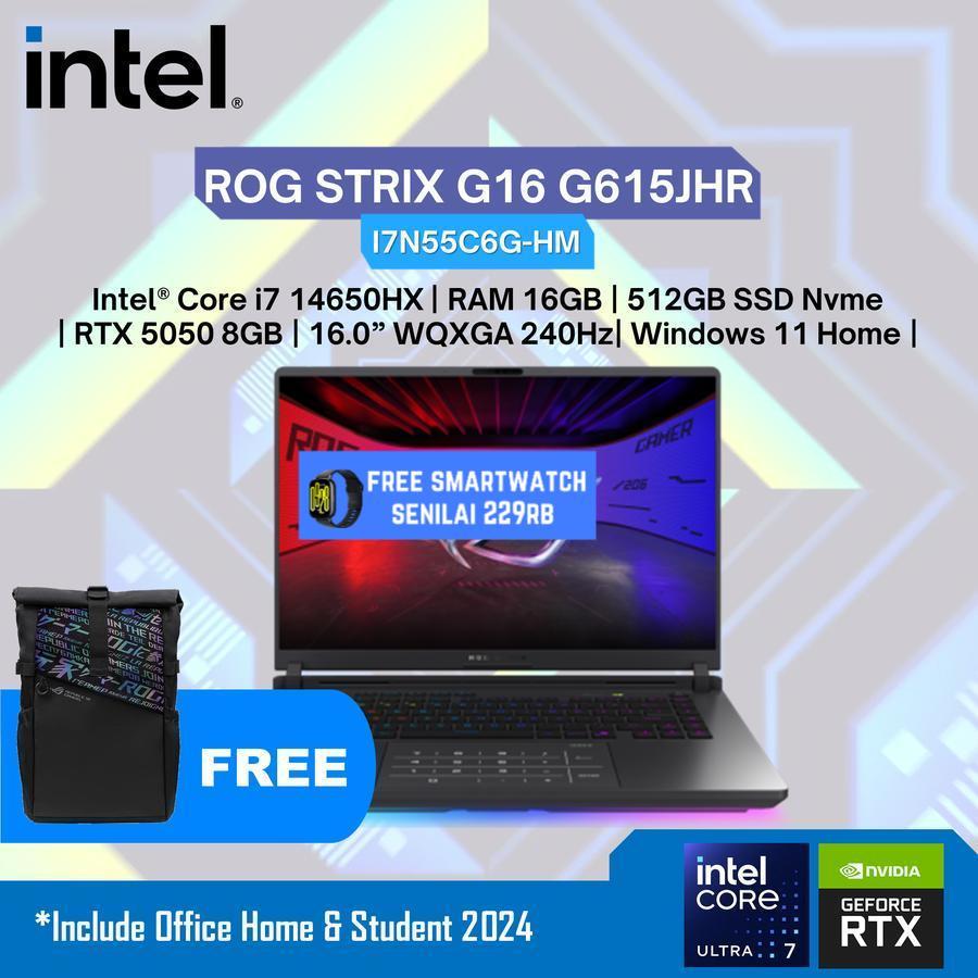 Jual ASUS ROG STRIX G16 G615JHR I7 14650HX RTX5050 8GB/ 16GB 512GB W11 ...