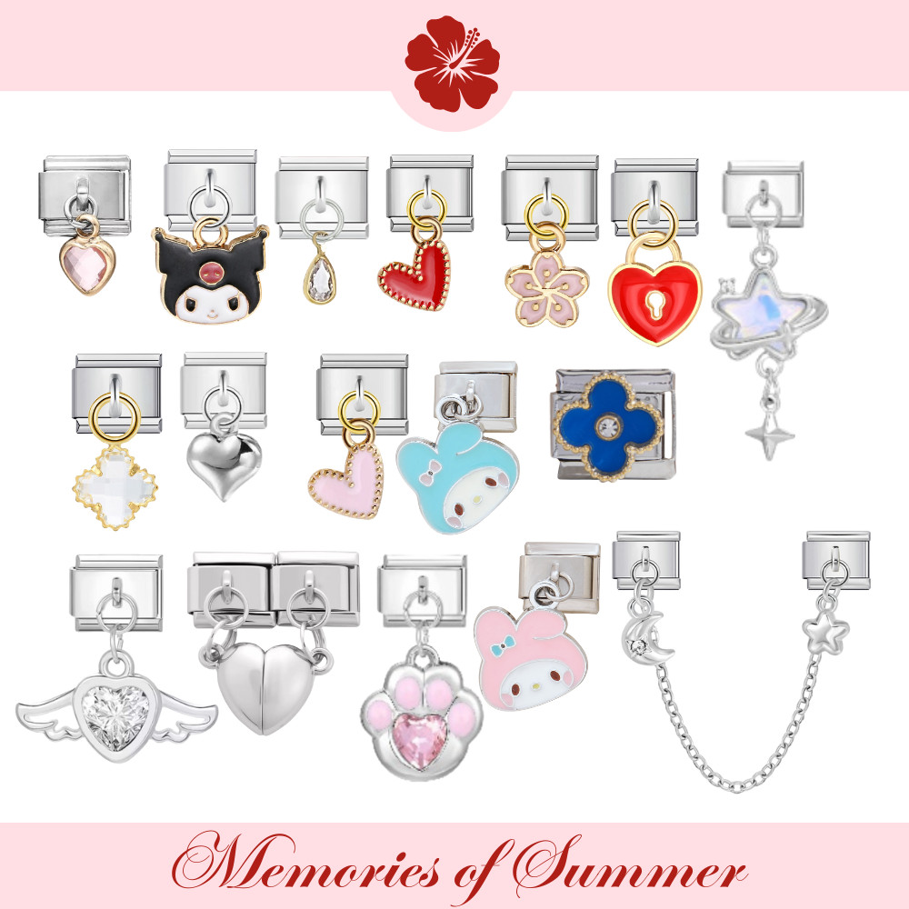 Jual [MoS] Italian Charm Bracelet Stainless Steel Anti Karat – Gems ...