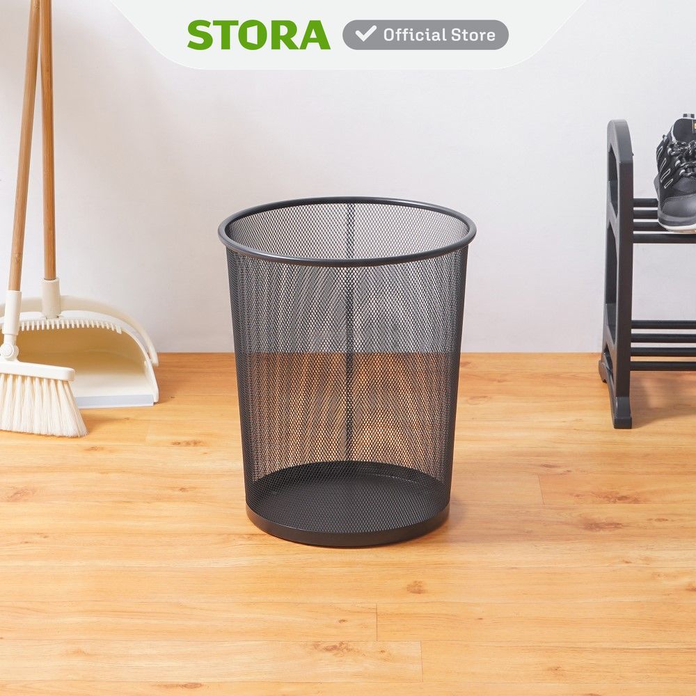 Jual Stora 12 ltr Tempat Sampah Besi - Hitam Trash Can Waste Bin Tong ...