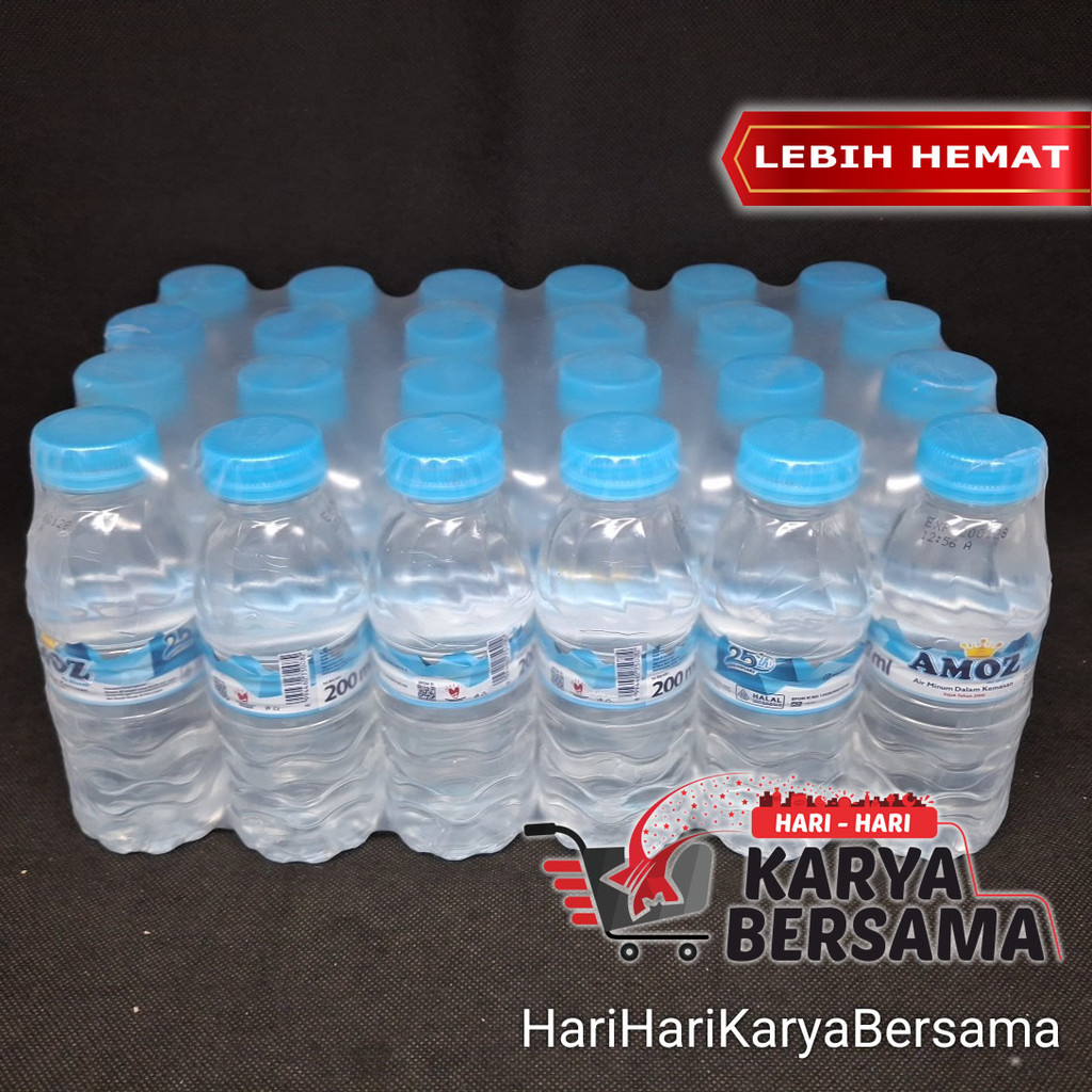 Jual MINUMAN AMOZ MINI AIR MINERAL DALAM KEMASAN BOTOL PER KARTON ISI ...