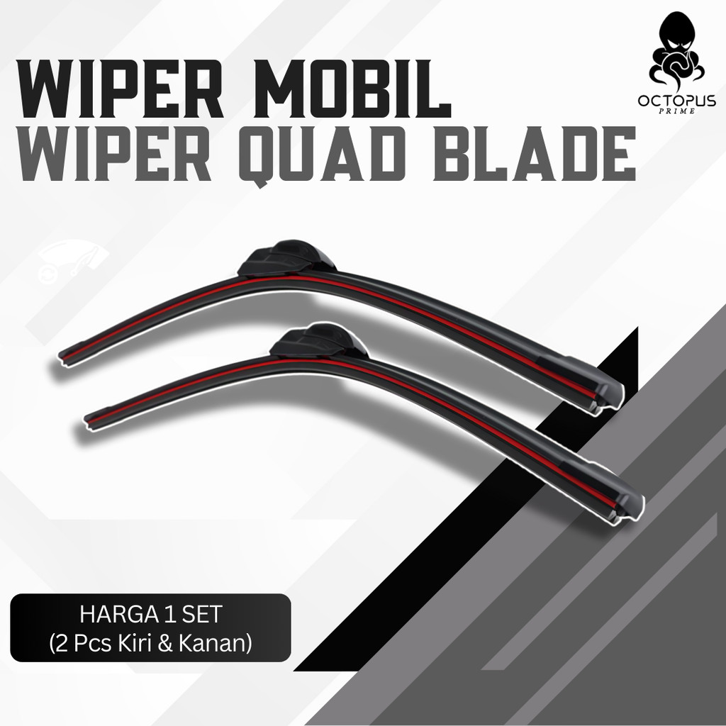 Jual OCTOPUS Wiper Quad Blade Universal Mobil Karet 4Layer Tebal dan ...