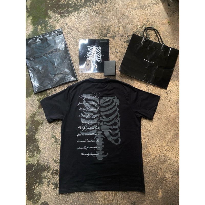 Jual RUCAS “Fallen Angel Wings” Black Skeleton Tee Original Invoice ...