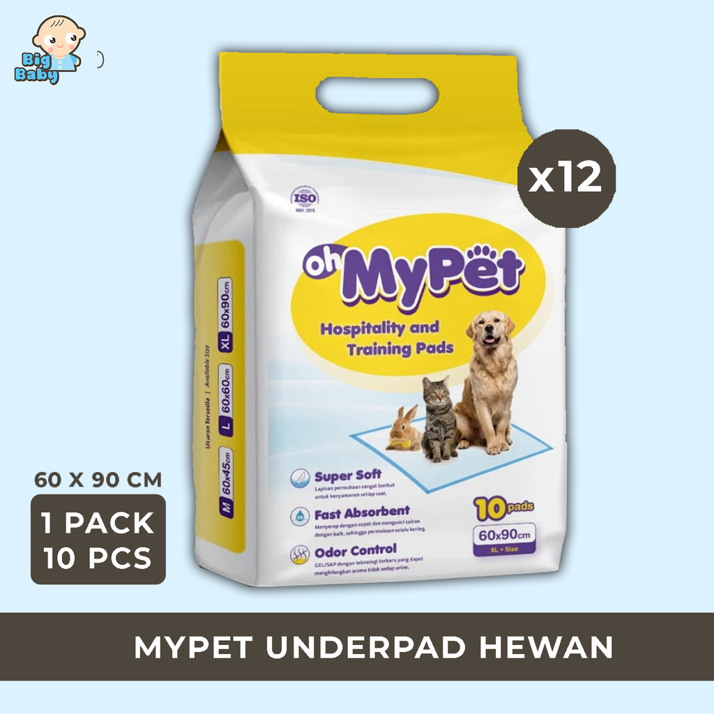 Jual [PAKET 12 BALL] OhMyPet Underpad - Underpad Hewan XL 60x90 cm Isi ...