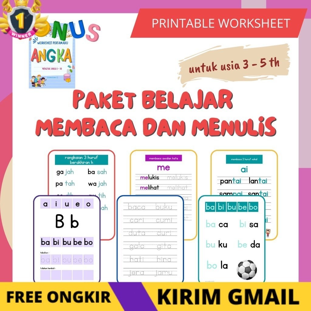 Jual KS BELAJAR MEMBACA DAN MENULIS PAUD / LEMBAR AKTIVITAS PAUD ...