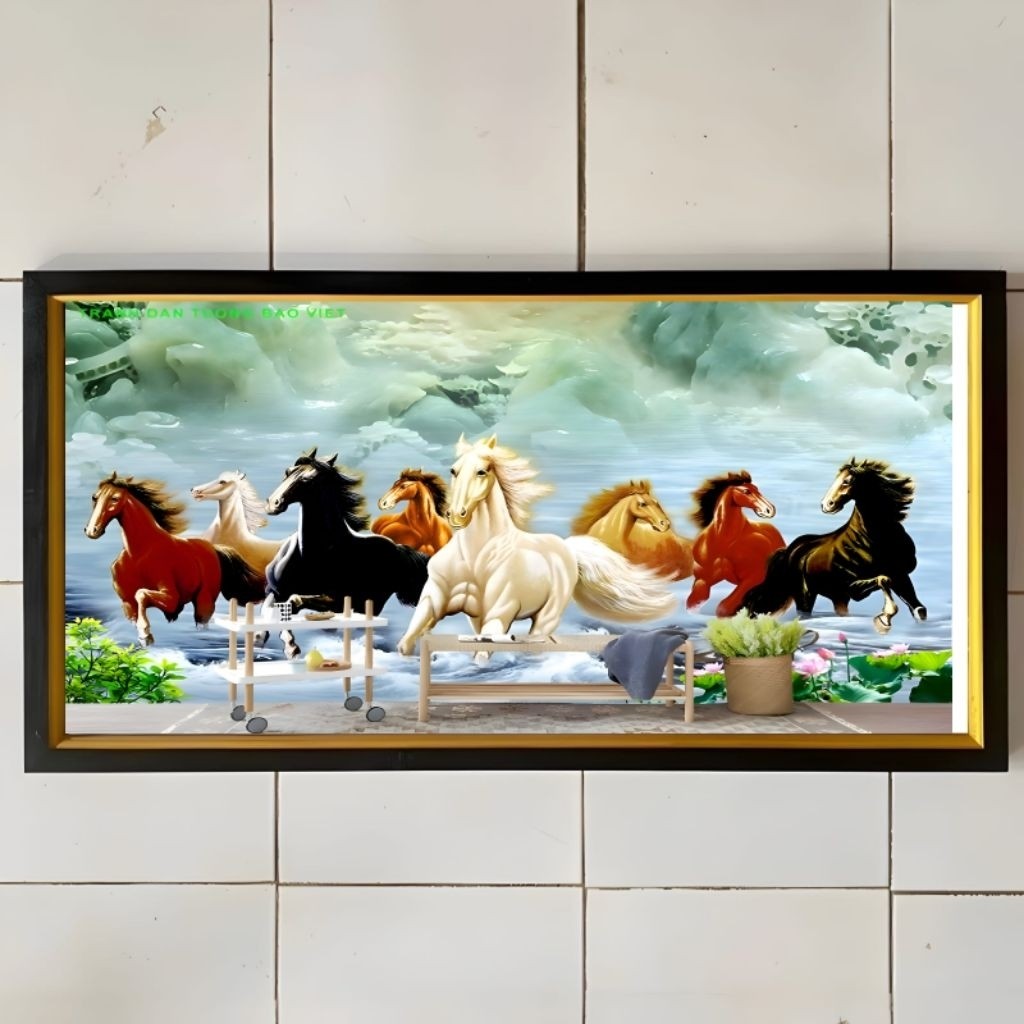 Jual Hiasan dinding lukisan Cetak gambar kuda plus bingkai ukuran ...