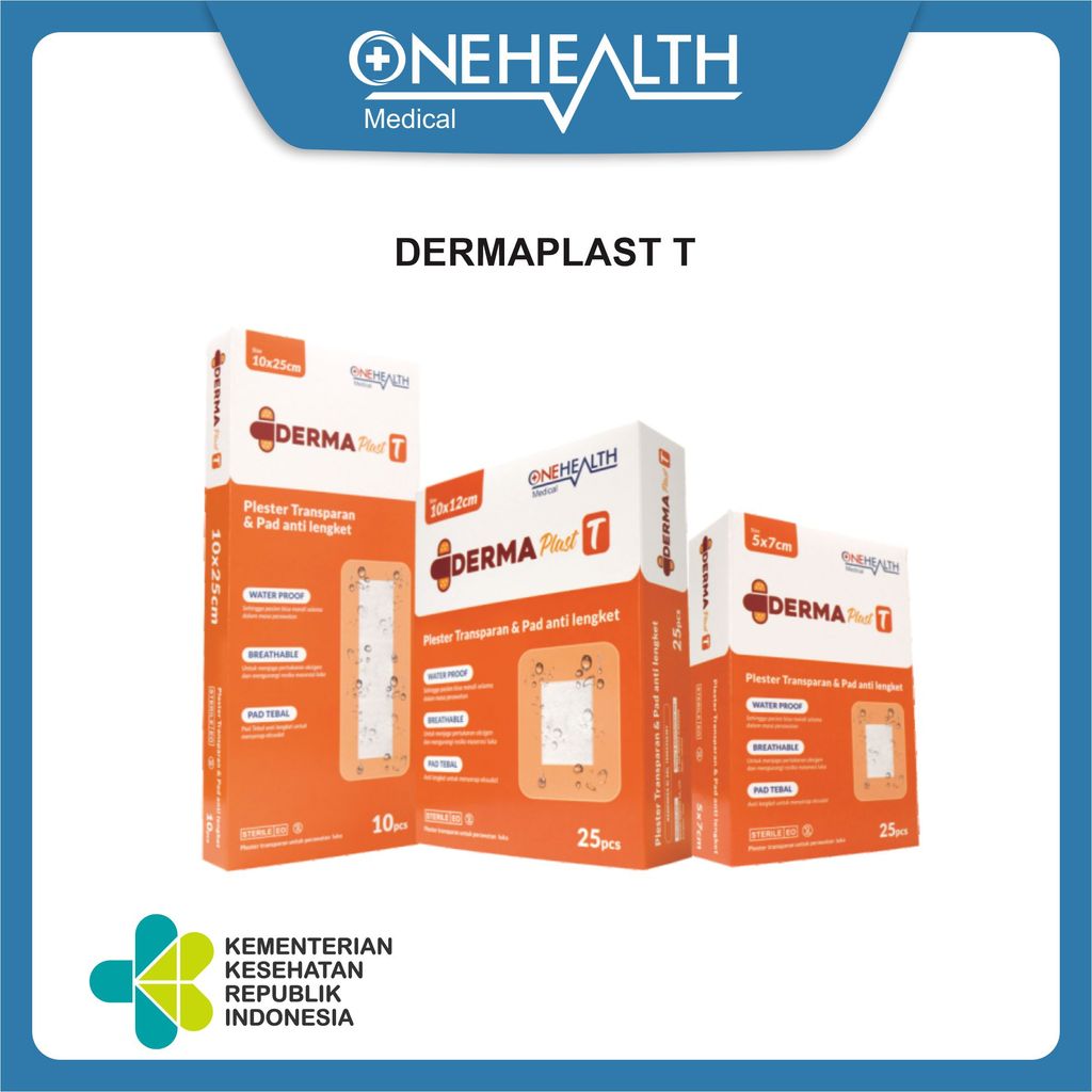 Jual Onehealth Dermaplast T Plester Anti Air Transparan untuk Luka ...