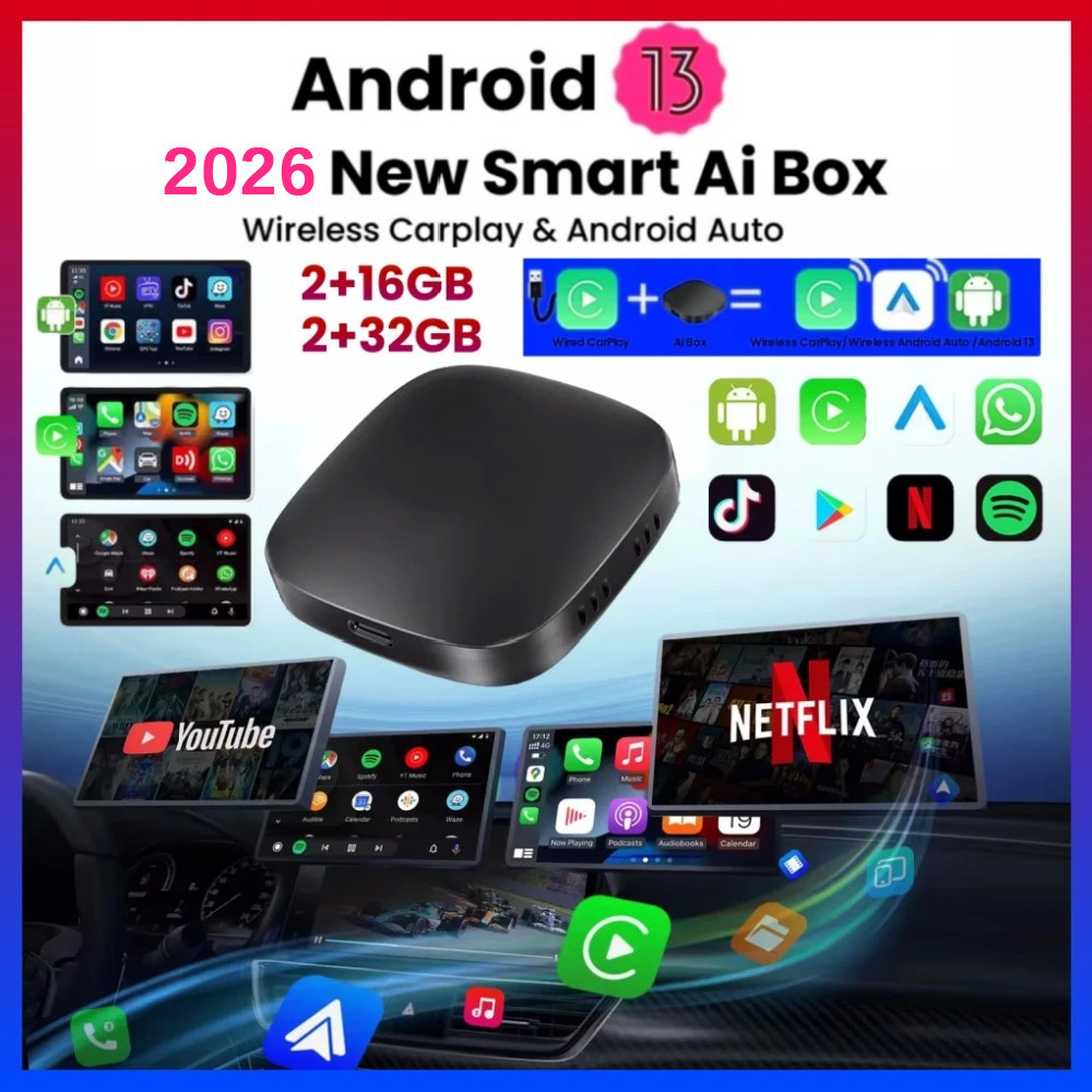 Jual 2026 Smart CarPlay Ai Box Android 13 TV Box Wifi Wireless Android ...