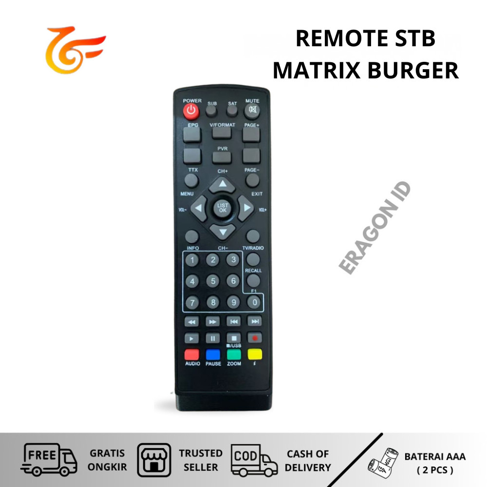 Jual Remote STB MATRIX BURGER LQUALITY REMOTE MATRIX KUNING | Shopee ...