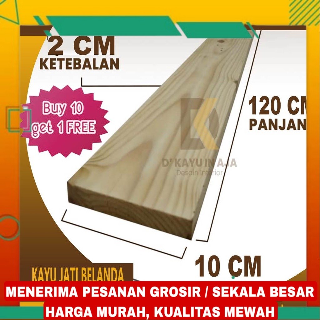 Jual Kayu Jati Belanda Pinus Papan Halus 120 100cm 120cm bakar Ukuran 2 ...