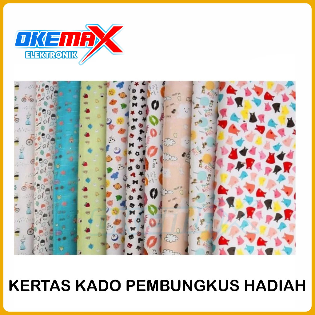 Jual Kertas Kado Bungkus Hadiah / acara ( Extra Packing Kado ) Motif ...