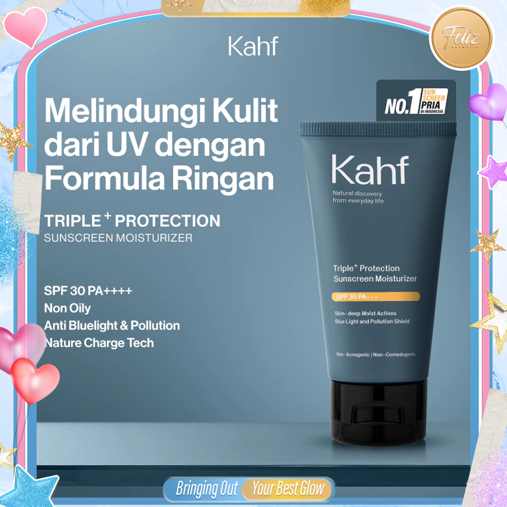 Jual * FELIZ * KAHF Sunscreen Moisturizer Triple+ Protection SPF 30 PA ...