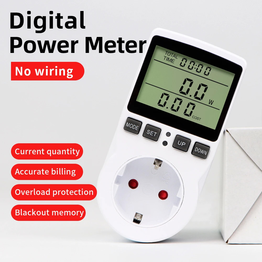 Jual Alat Ukur Watt Listrik PLN Wall Socket Power Meter Energy 3680 ...
