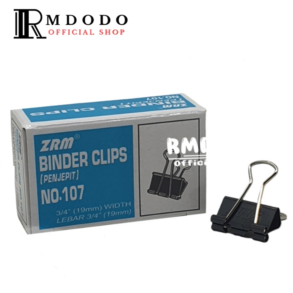Jual Rmdodo - Binder Klip No.107 [1 Box - 12 Pcs Klip] / Binder Clip ...