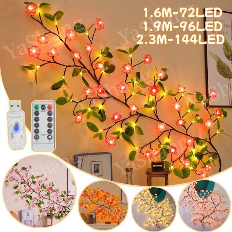 Jual 144LED-2.3M Lampu Pohon Bunga Persik LED Lampu Ambient Wall ...