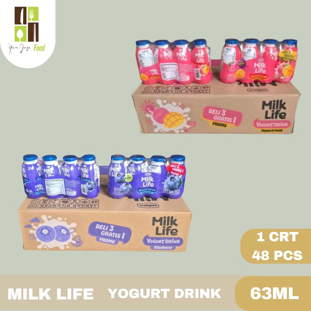 Jual Milk Life Yogurt Drink 63ml - 1 KARTON / 48 PCS / Minuman Yogurt ...