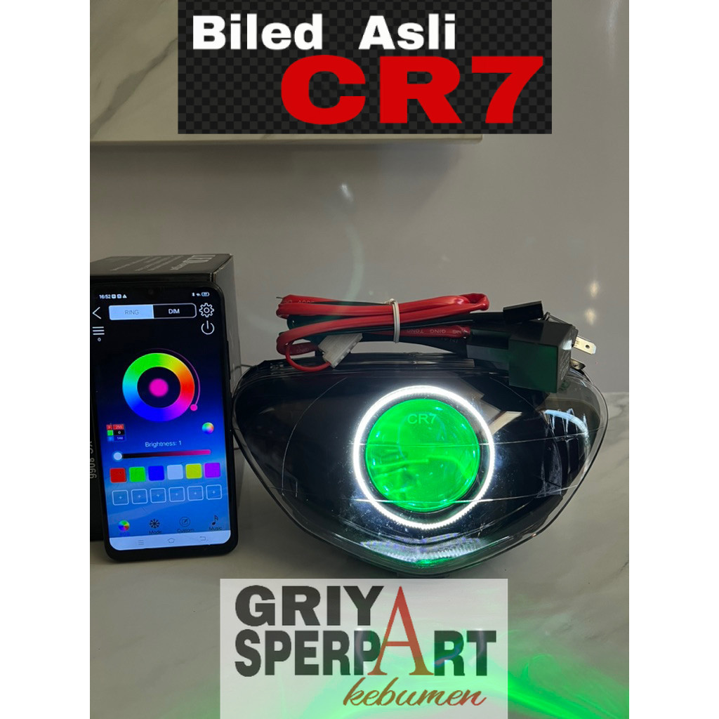 Jual Lampu depan Mio sporty old lama custome biled ASLI projector CR7 ...