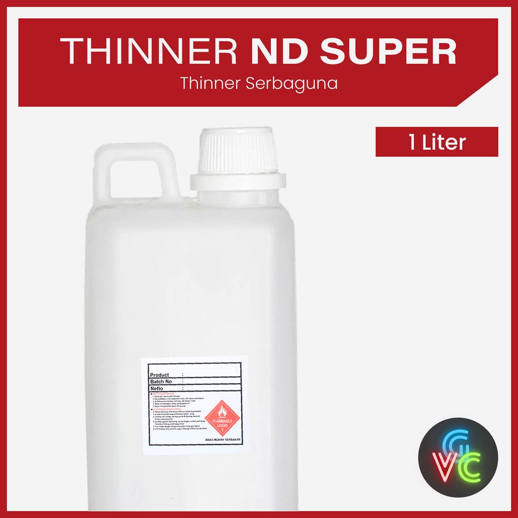 Jual Thinner ND SUPER 1 Liter - Thinner Serba Guna - GVCSupply | Shopee ...