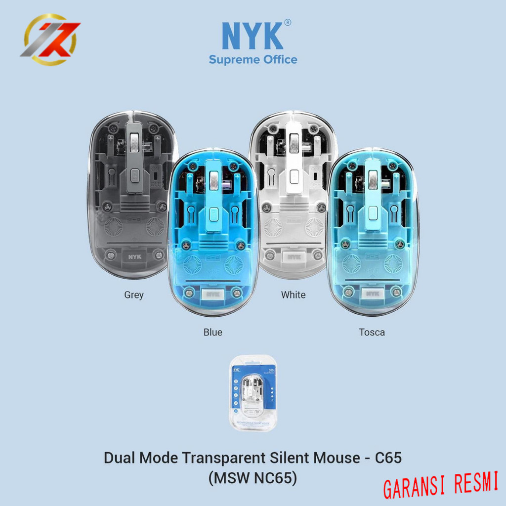 Jual NYK C65 Silent Click Mouse Dual Mode Bluetooth Wireless ...