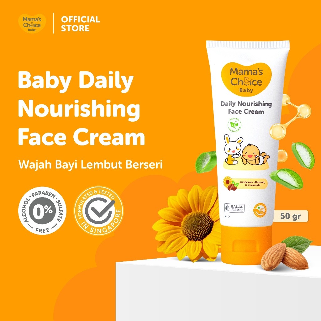 Jual Cream Wajah Bayi | Mama's Choice Baby Daily Nourishing Face Cream ...