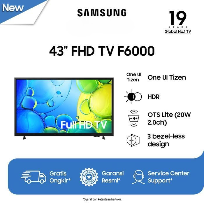 Jual Samsung 43F6000F 43 Inch Smart TV Full HD Netflix YouTube Digital ...