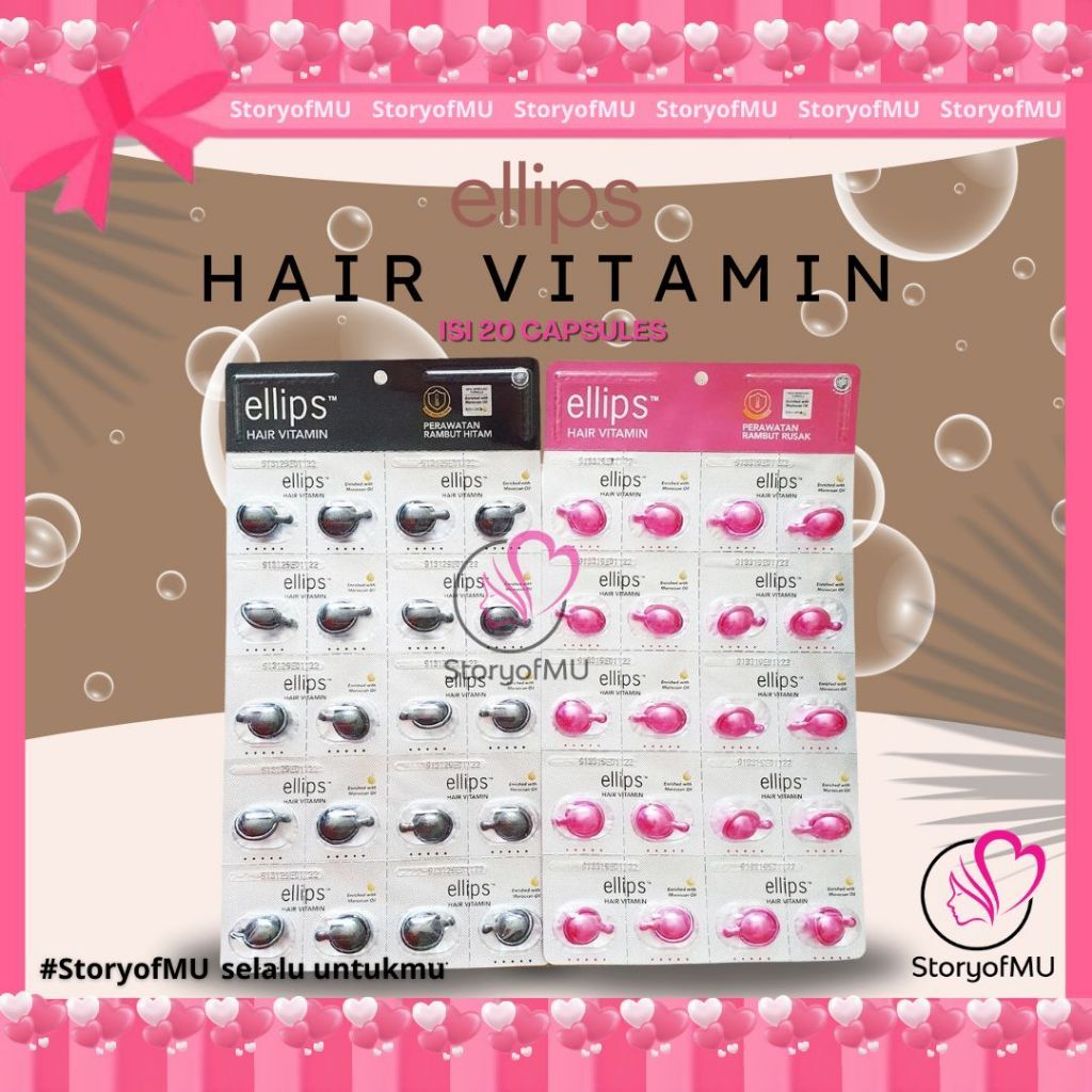 Jual StoryofMU - ELLIPS Hair Vitamin isi 20 Capsules | Elips Perawatan ...