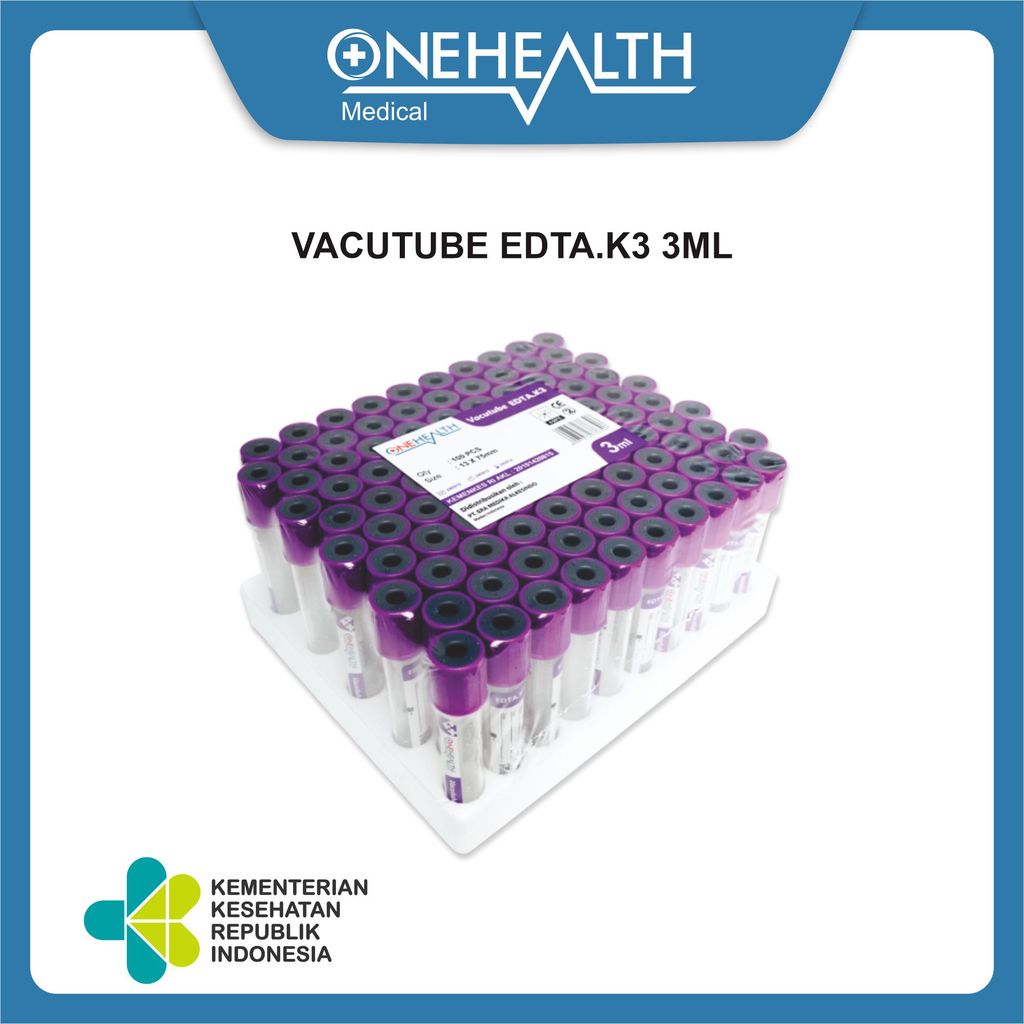 Jual Onehealth Vacutube Vacutainer Tabung Darah Plain 3ml Pengambilan ...