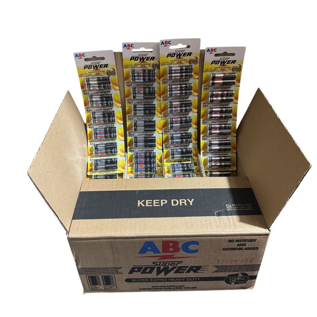 Jual baterai / batrai ABC super power AAA 1,5V / baterai AAA ABC super ...