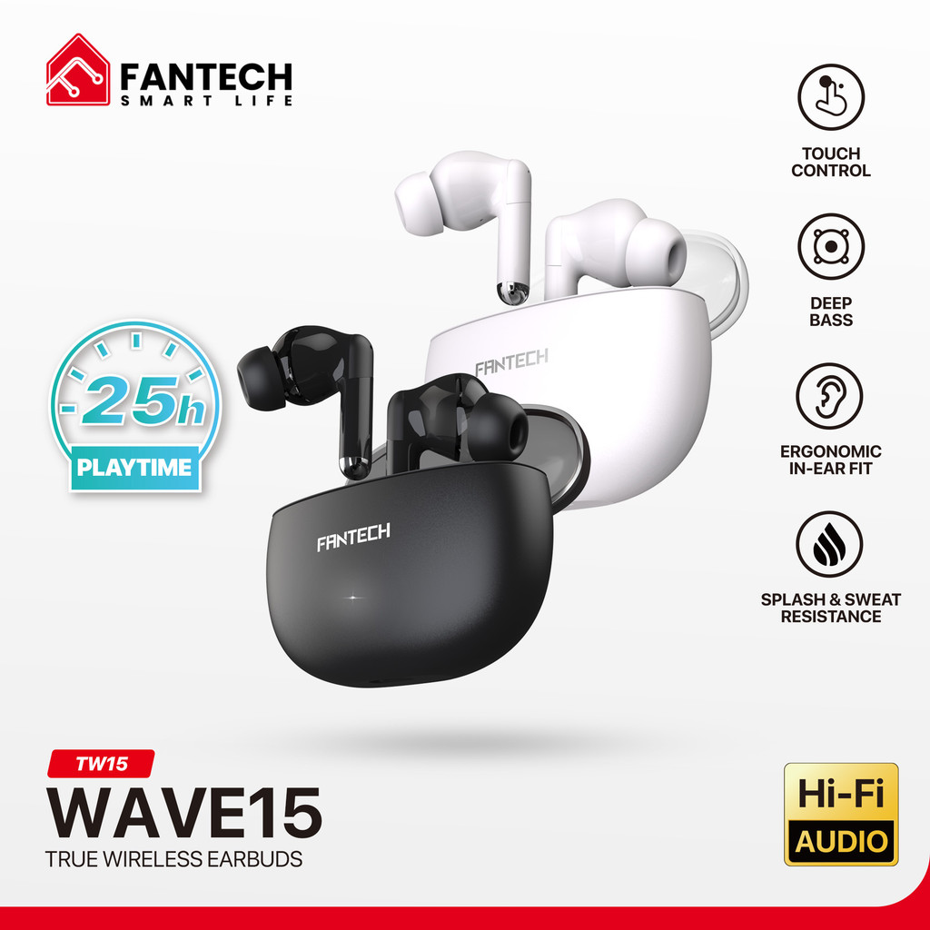 Jual Fantech TW15 / TW-15 Wave 15 TWS Wireless Earbuds Earphone ...