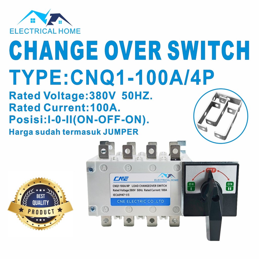 Jual COS/Change Over Switch/Ohm Saklar 4P 100A(I-0-II) | Shopee Indonesia