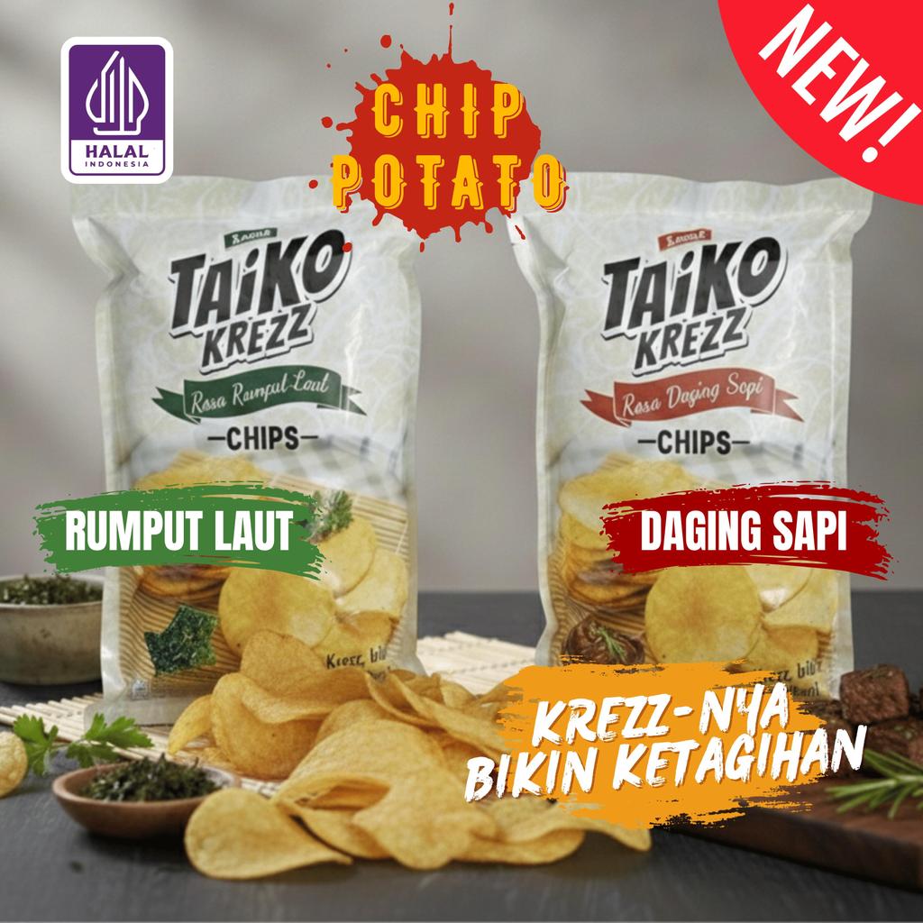 Jual COD HALAL Taiko Krez Chips Crispy Potato Chips Keripik Kentang ...