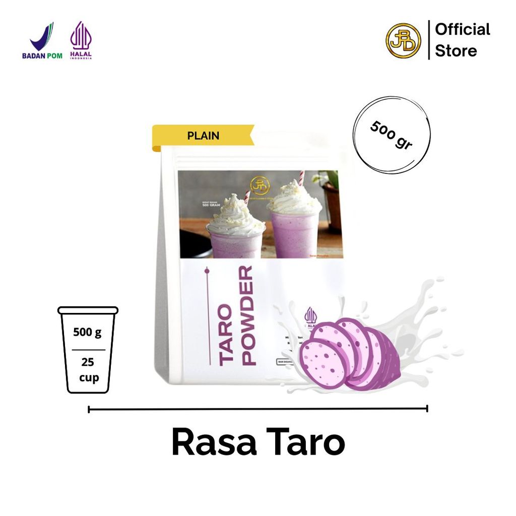 Jual Bubuk Minuman Rasa TARO Powder TARO 500 Gram JBD | BPOM & Halal ...