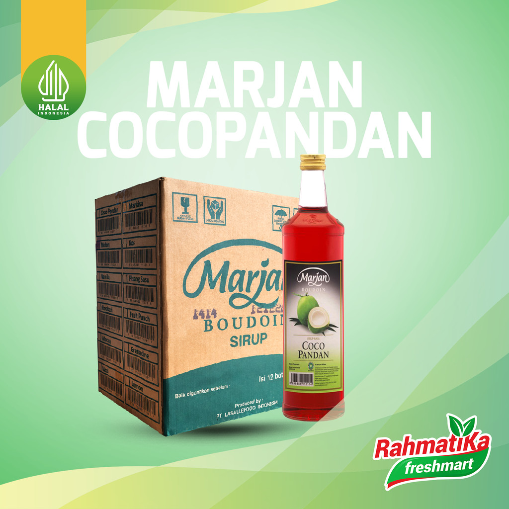 Jual Syrup Marjan Rasa Cocopandan 1 Dus / Karton (12 x 460ml) | Shopee ...