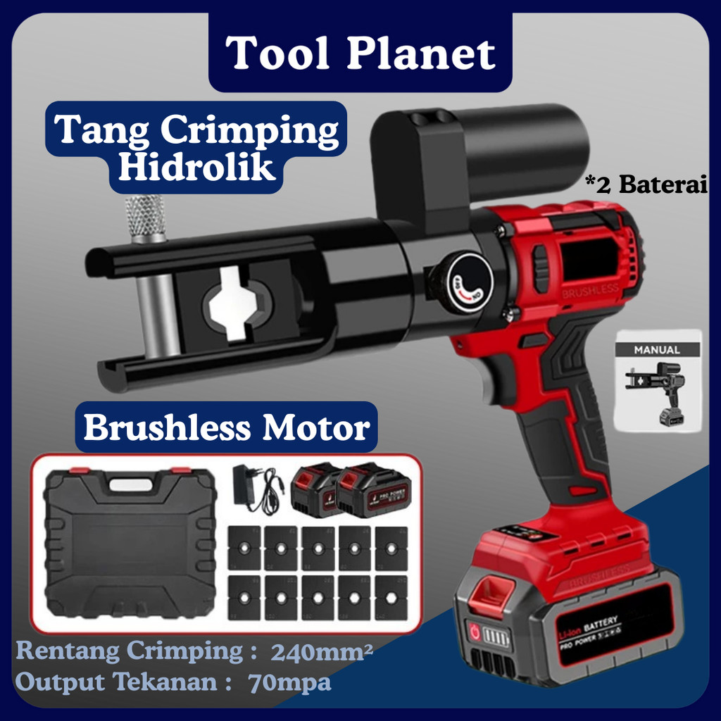 Jual Tool Planet (Garansi 1 Tahun) Tang crimping hidrolik elektrik ...